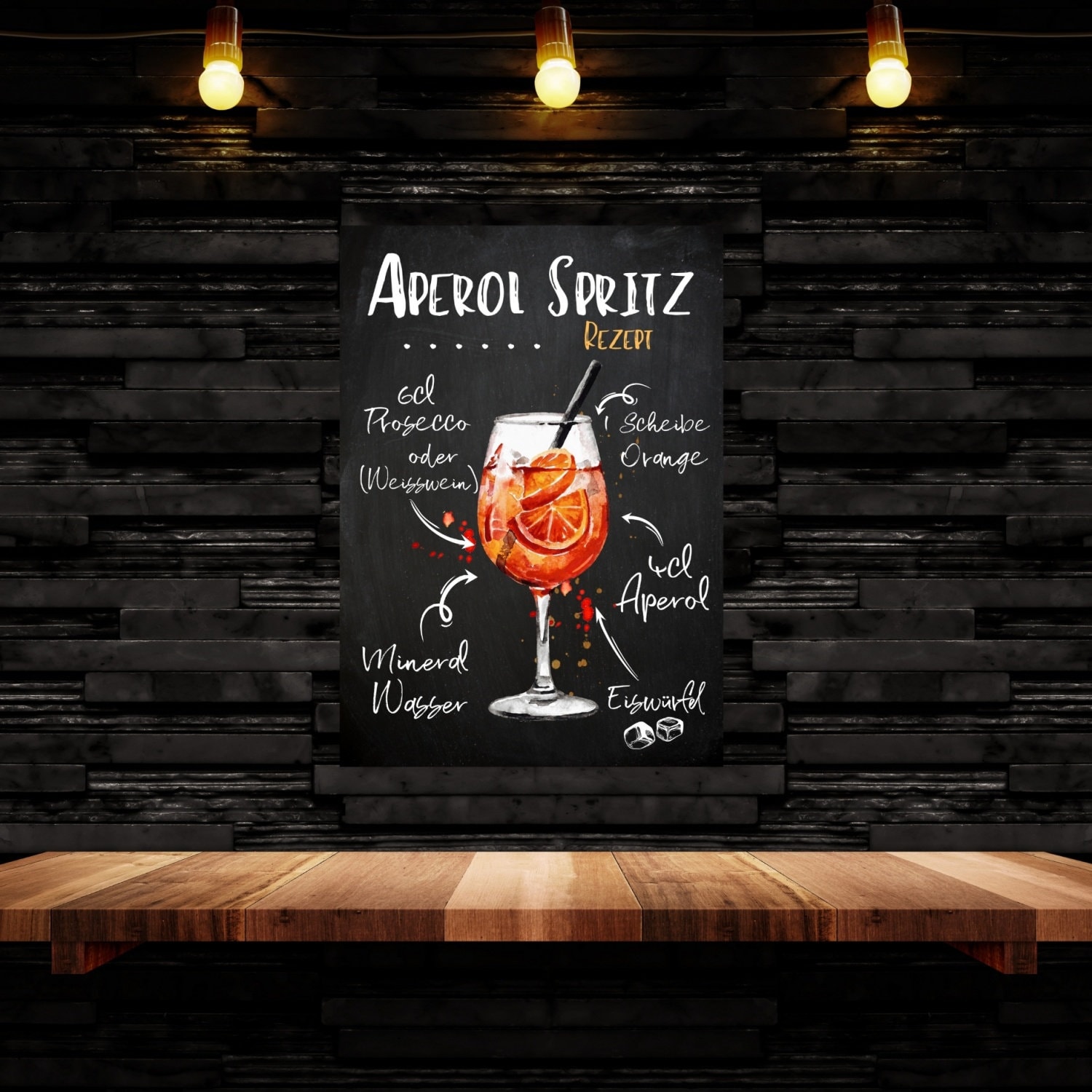 Stilvolle Aperol Spritz Schild Bild