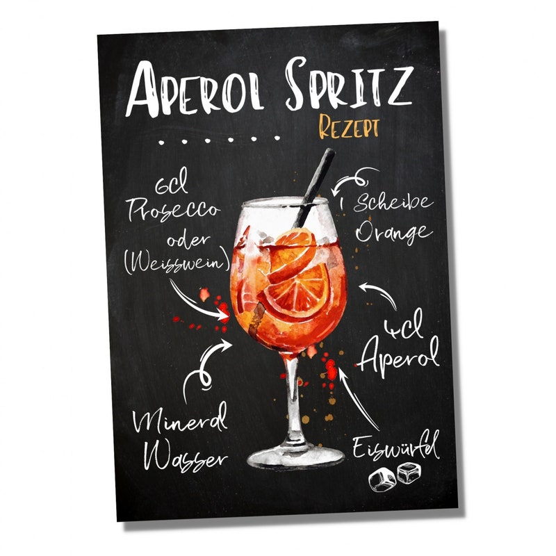 Stilvolle Aperol Spritz Schild Bild