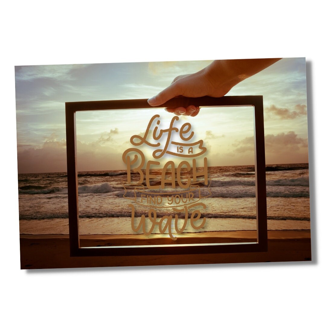 Life is A Beach Wave Nautic Schild Spruch Türschild Warnschild ...