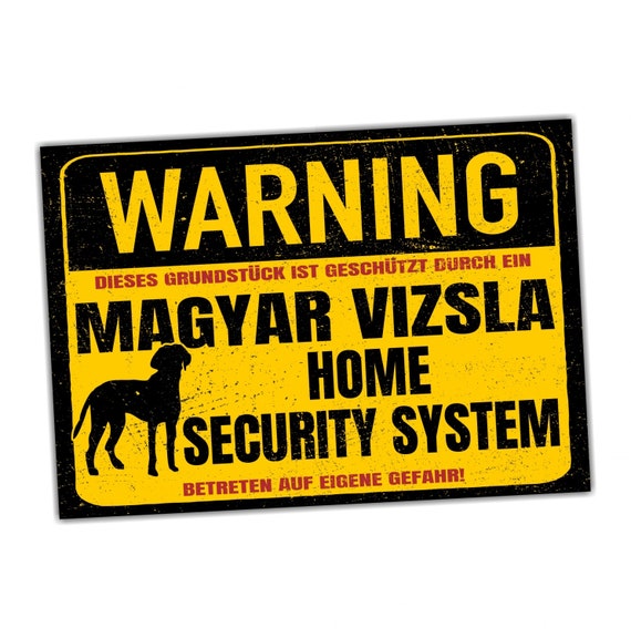 Magyar Vizsla Sign Warning Security System Door Sign Dog - Etsy
