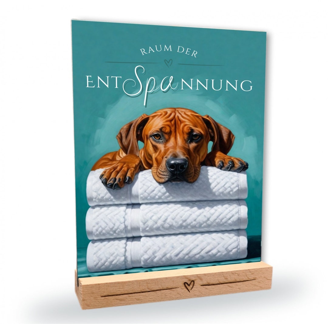 Hundeschild Rhodesian Ridgeback Entspannung Dog Schild Deko Badezimmer ...