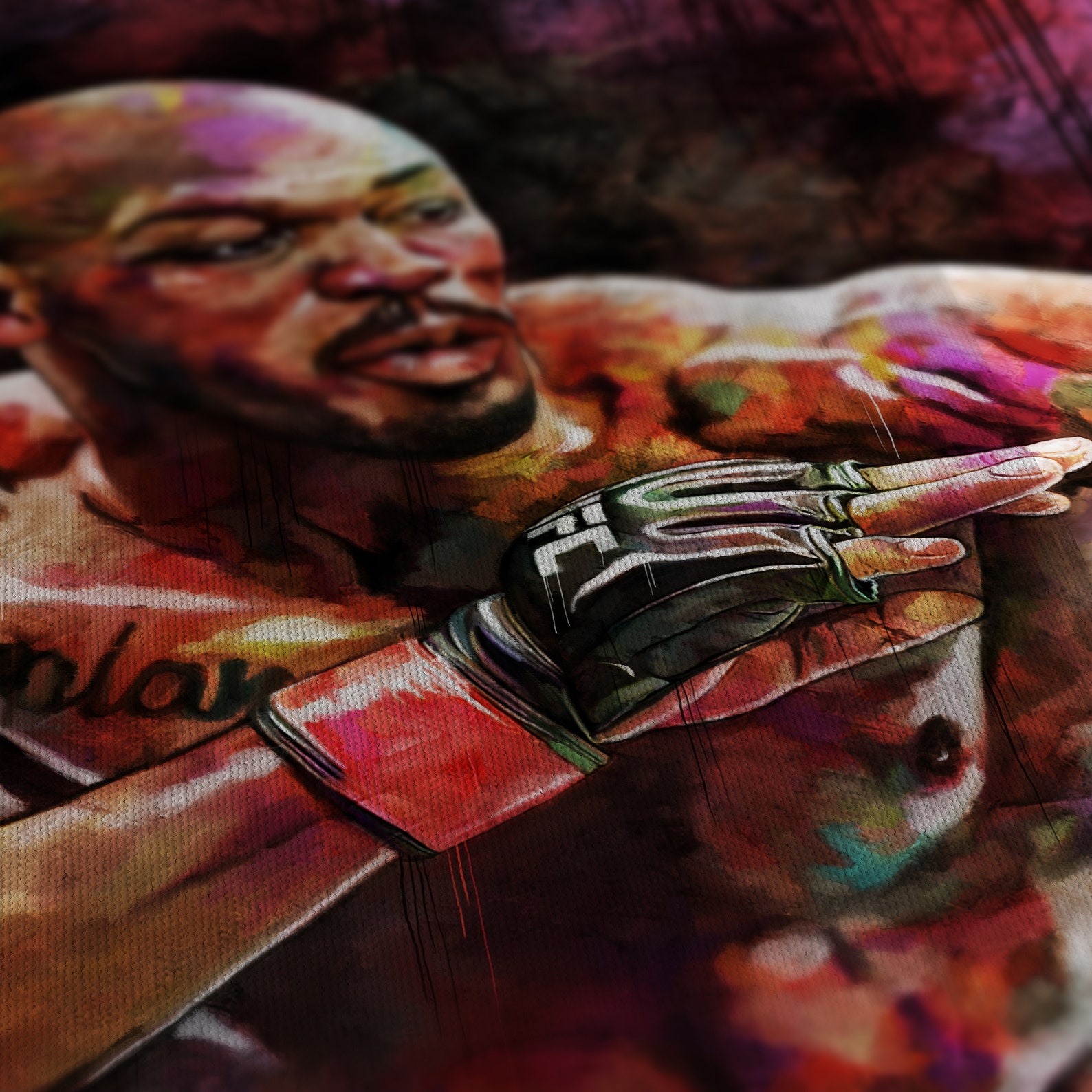 Jon Jones - Art - Canvas Print - MMA - Etsy