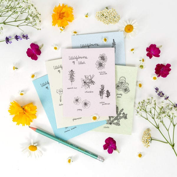 Note Cards Hand Drawn - Etsy