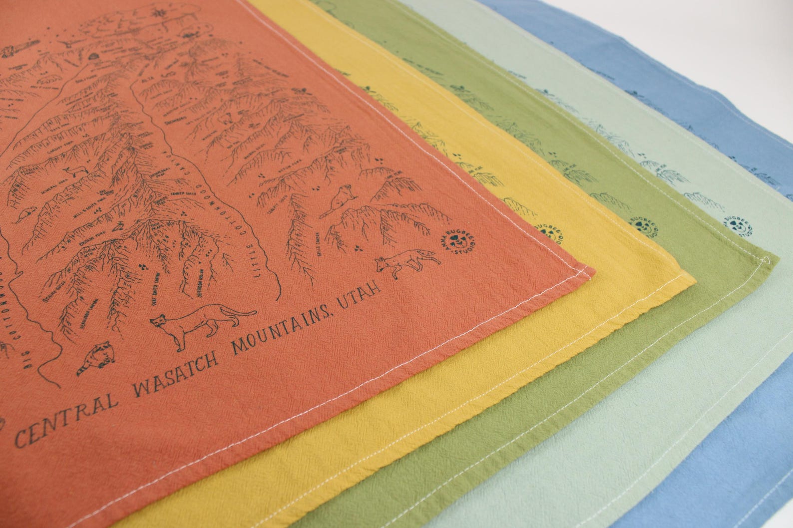 Tea Towel- Map of the Central Wasatch Kitchen Towel - Etsy