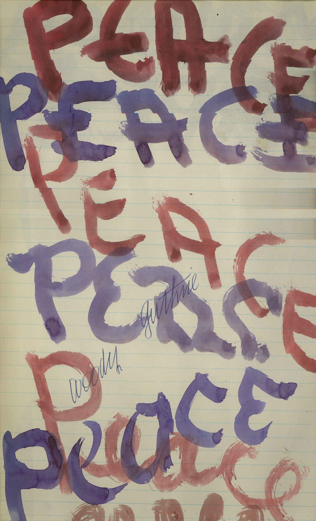 RARE Woody Guthrie Artwork "peace" - 2" X 3" Refrigerator Magnet - Etsy
