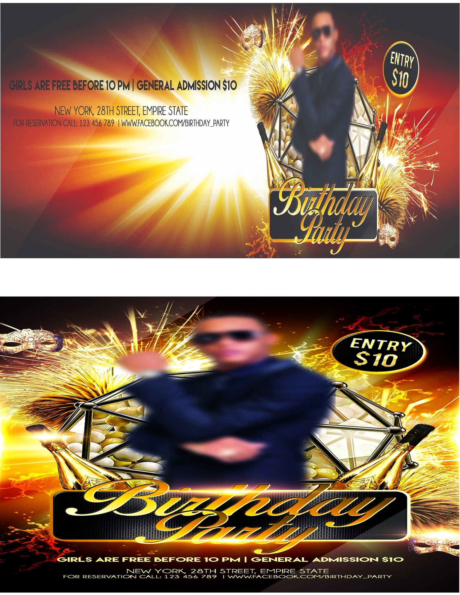 Birthday VIP Party Birthday Bash Happy Birthday Flyer - Etsy México