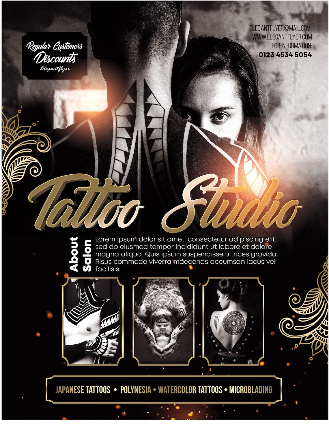 tattoo-flyer-template-diy-template-hair-salon-spa-etsy