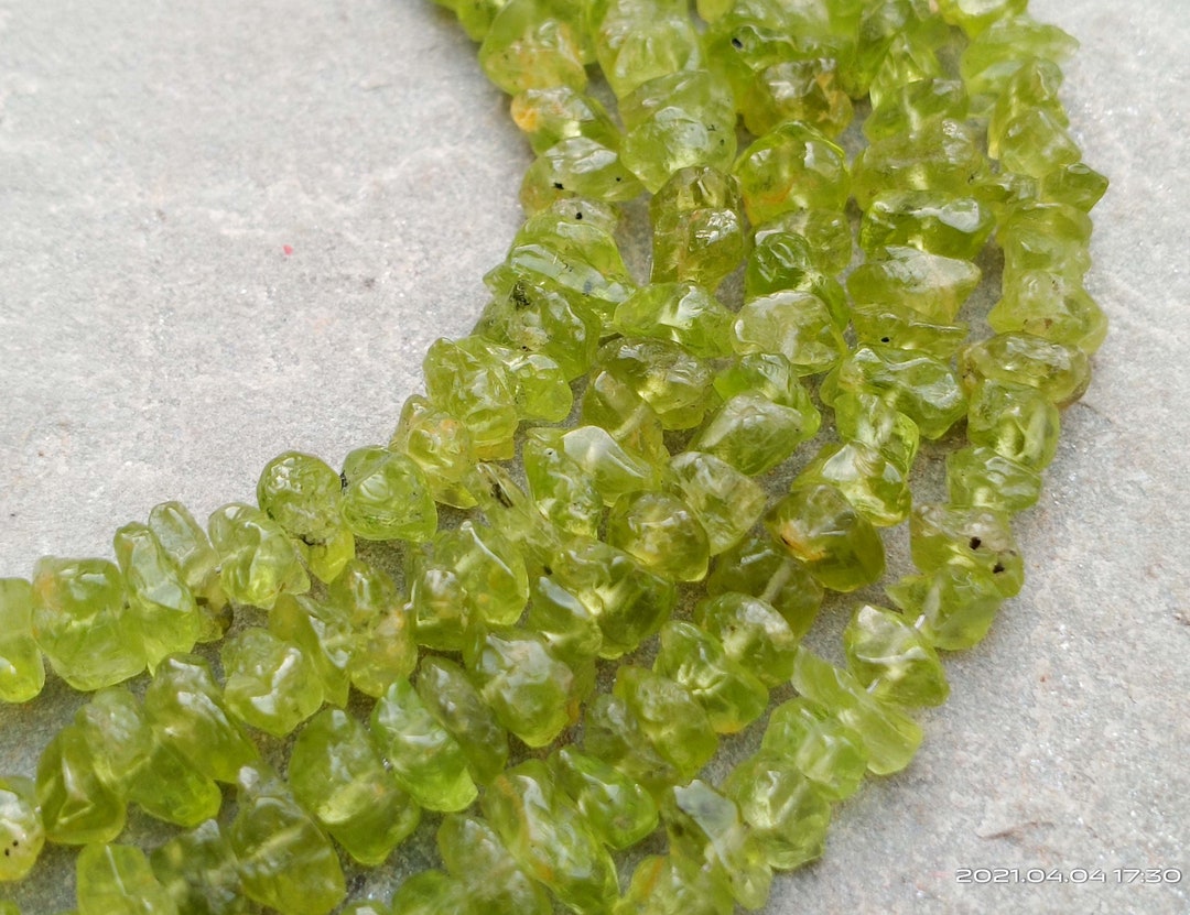 AAA Quality Green Peridot Beads Rough Peridot Gemstone Flashy Rough ...