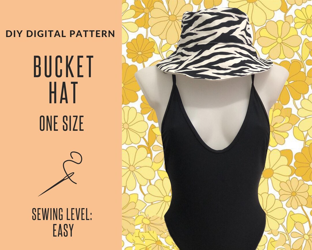 DIY Bucket Hat, Pdf Sewing Pattern, Beach Hat, Accessories Sewing ...