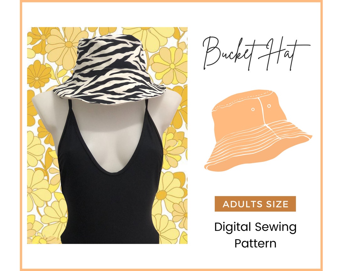 DIY Bucket Hat, Pdf Sewing Pattern, Beach Hat, Accessories Sewing ...