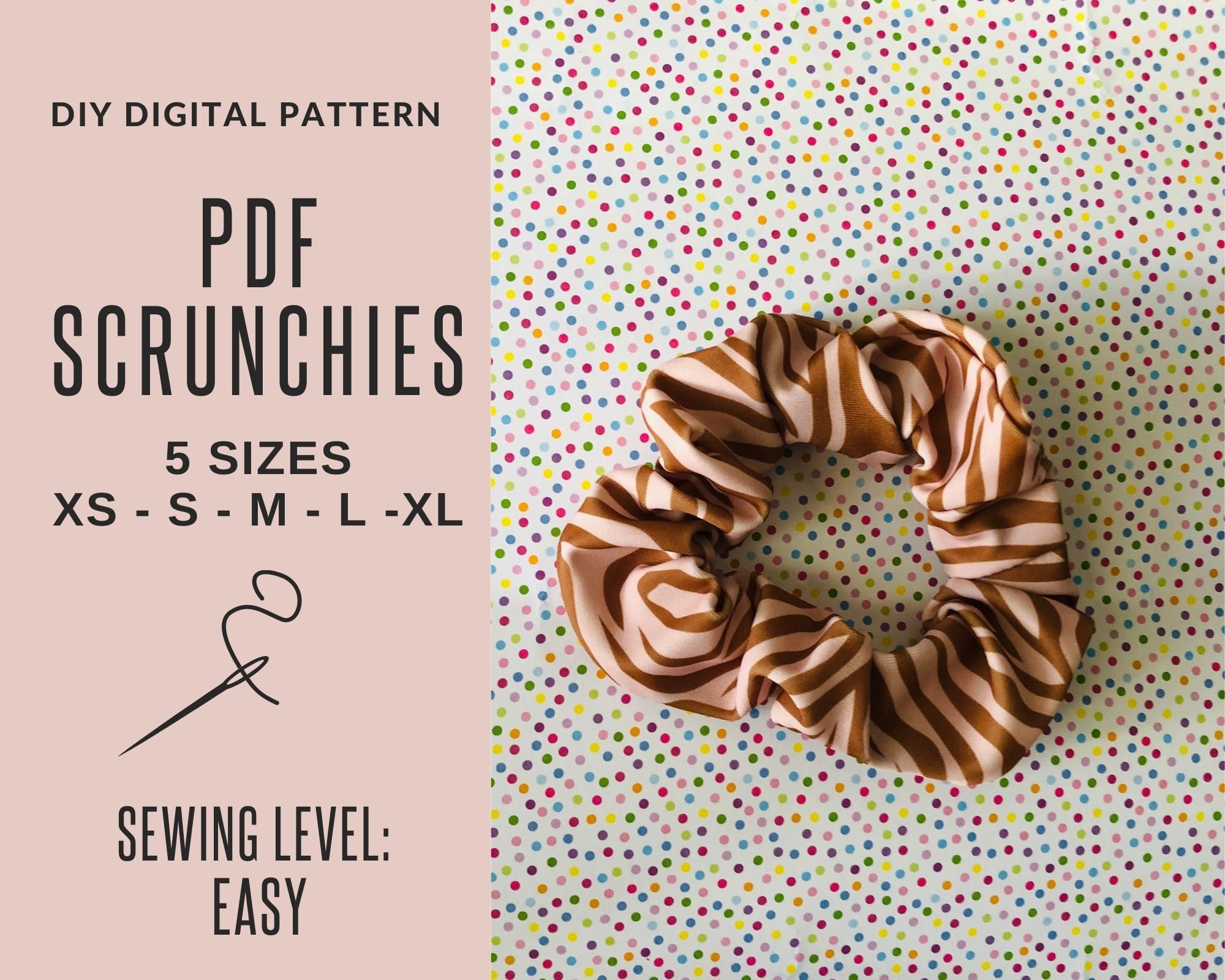 DIY Hair Scrunchies Sewing Pattern Hair Accessories Digital - Etsy