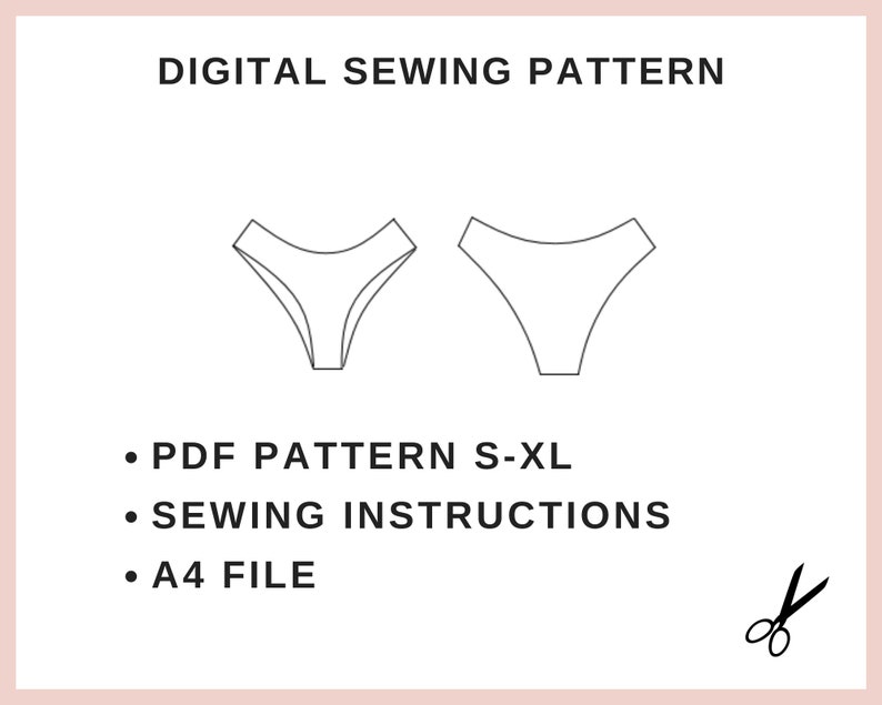 DIY 90s High-cut Bikini Bottoms PDF Sewing Pattern Easy - Etsy