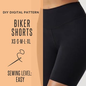 DIY Women's Biker Shorts, High Waistband Yoga Running Gym Shorts, Easy ...