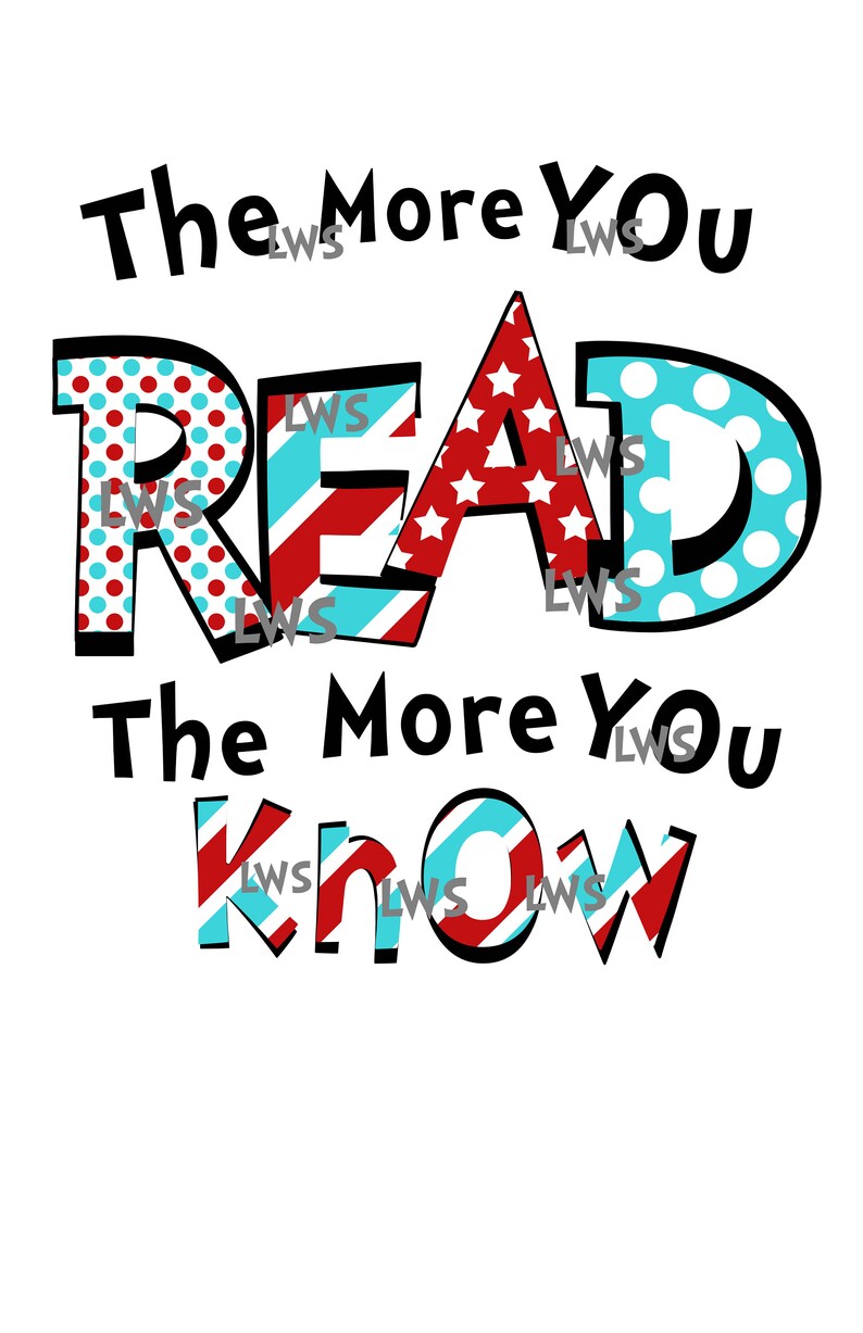 The More You Read Png Instant Download Great for Sublimation and Print ...