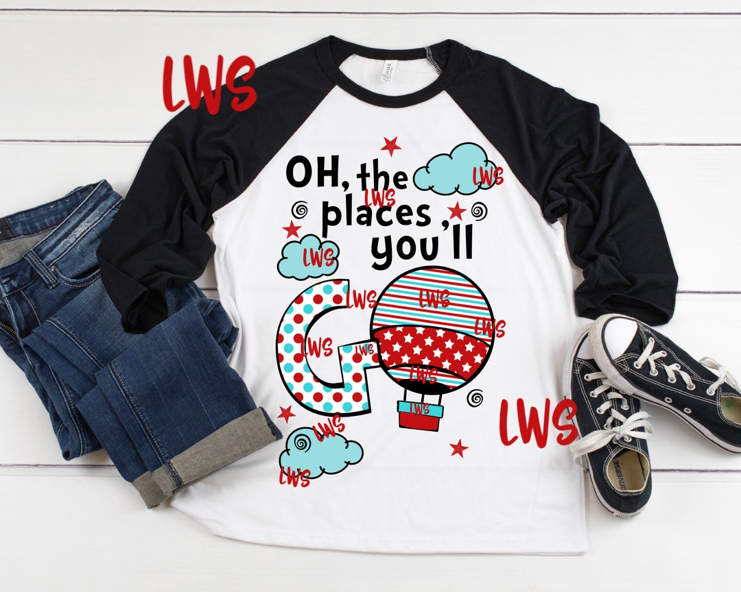 Hot Air Balloon DIY THE PLACES Youll Go Inspired Png Hand Drawn Instant ...