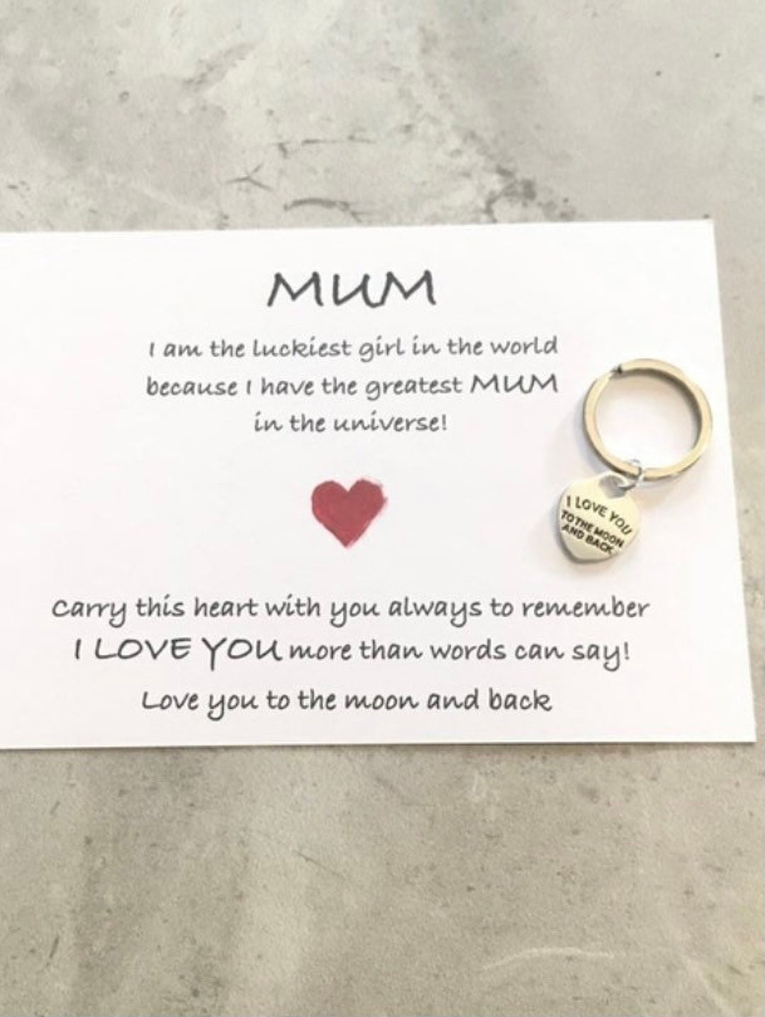 Mum / Dad Keychain - Let Them Know How Much You Love Them - Etsy