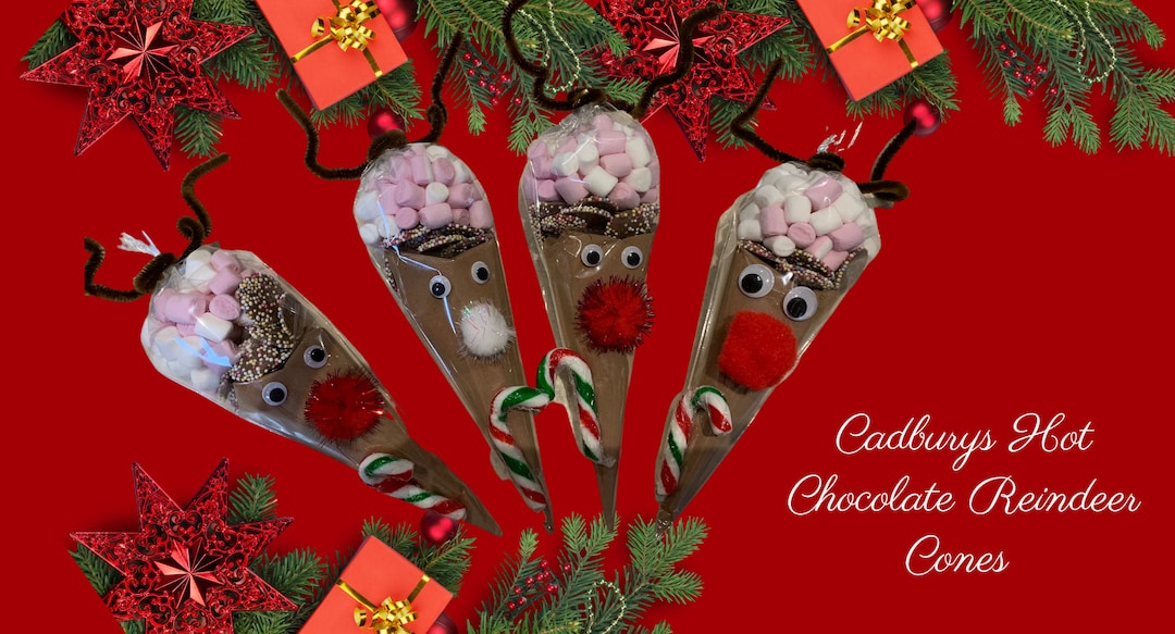 Cadbury’s Hot Chocolate Christmas Reindeer Cones - Etsy
