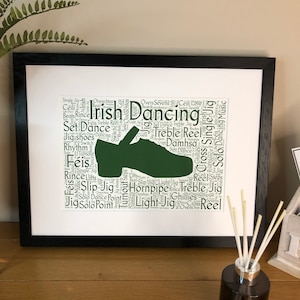 Irish Dancing Irish Themed Word Art Poster Print by Ireland With Love ...