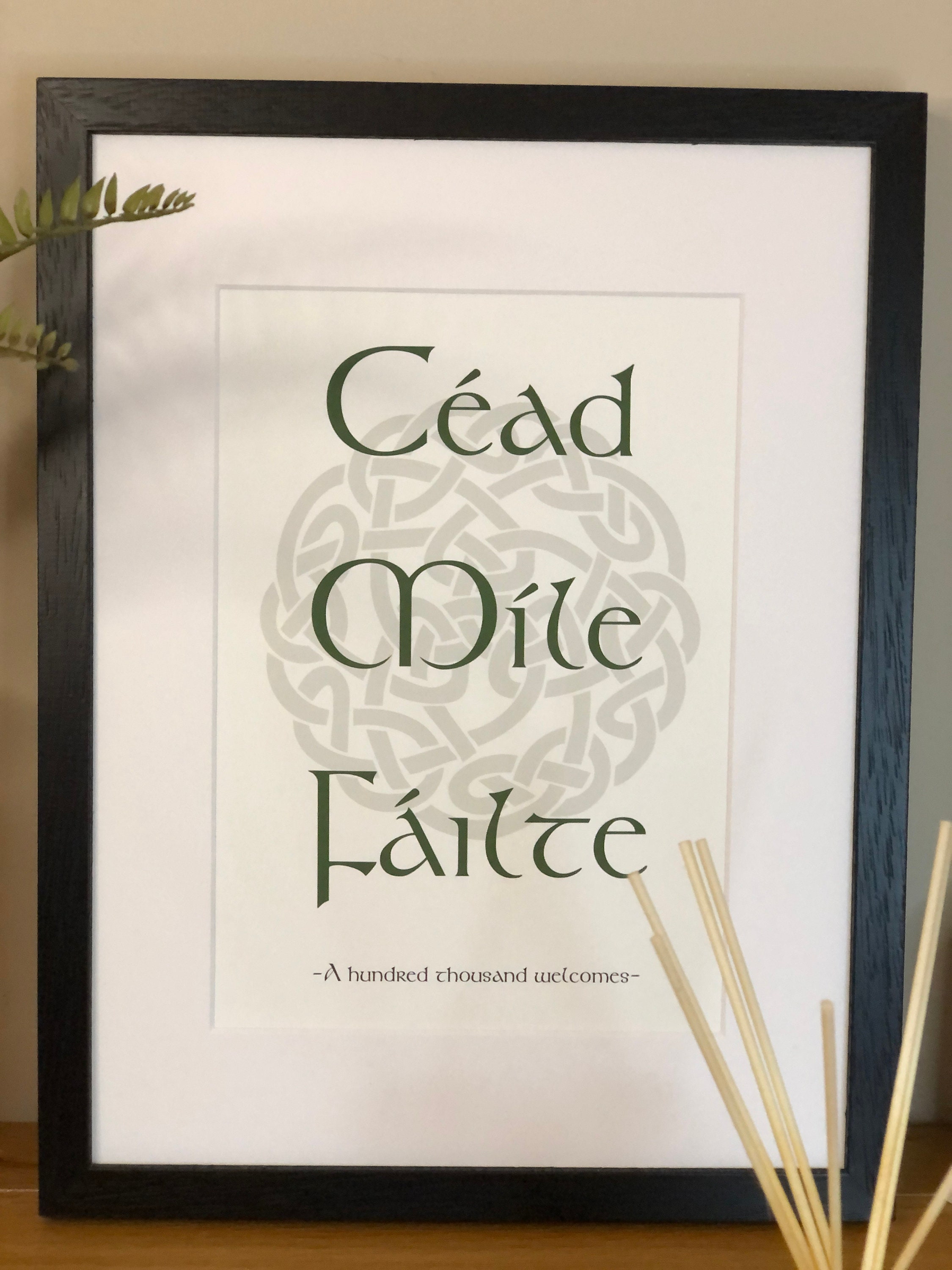Irish Proverb Cead Mile Failte Irish Themed Word Art Poster Irish Print ...