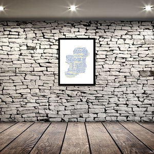 Wicklow for the Craic Map of Ireland Wall Art Poster Irish Print With ...