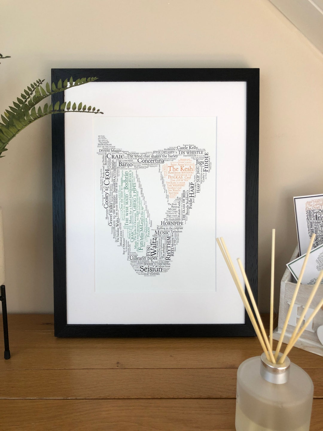 Irish Harp Trad Music Bands and Artists Irish Themed Word Art Poster ...