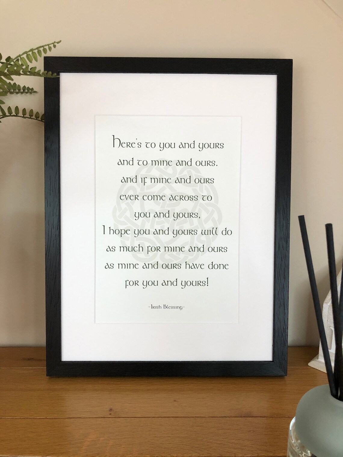 Irish Blessing Here S to You and Yours' Irish Themed Blessings Proverbs ...