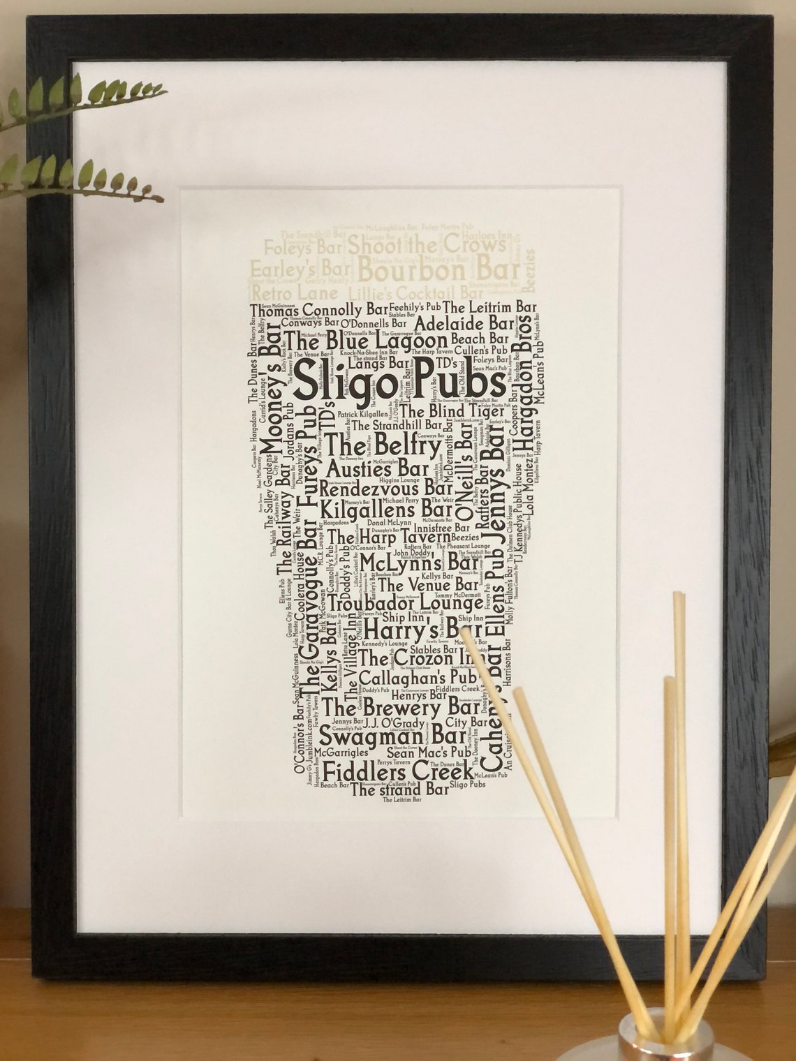 Pint of Sligo Pubs Irish Themed Word Art by Ireland With Love - Etsy