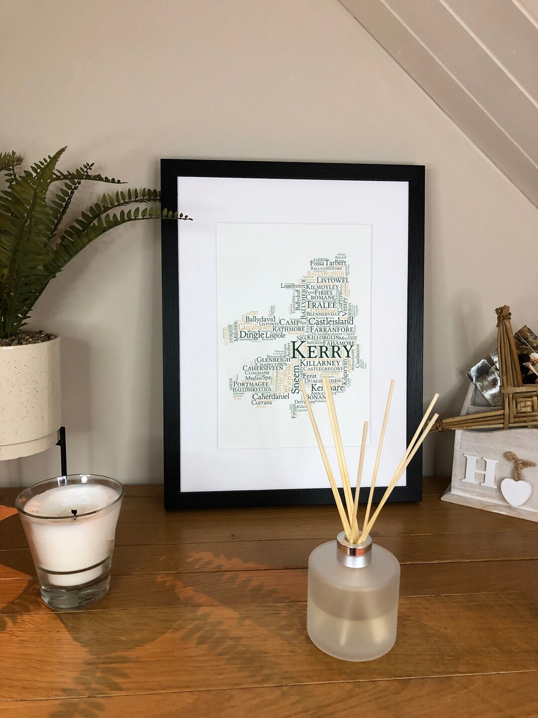 County Kerry Towns Irish Themed Word Art Poster Irish Print by Ireland ...