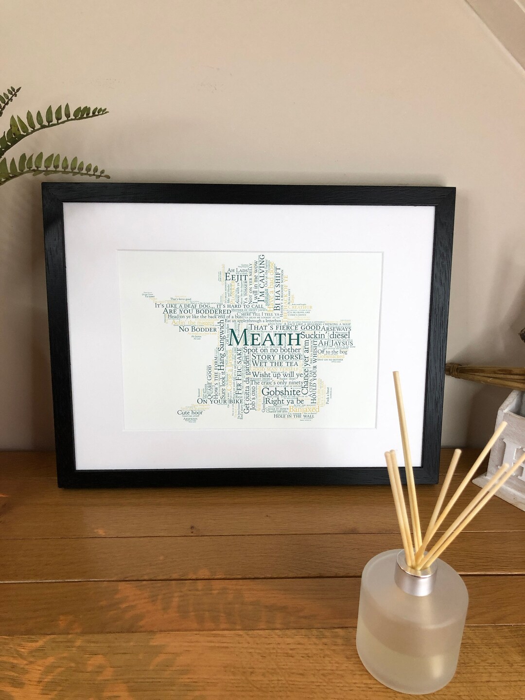County Meath for the Craic Map Irish Themed Word Art Poster Irish Print ...
