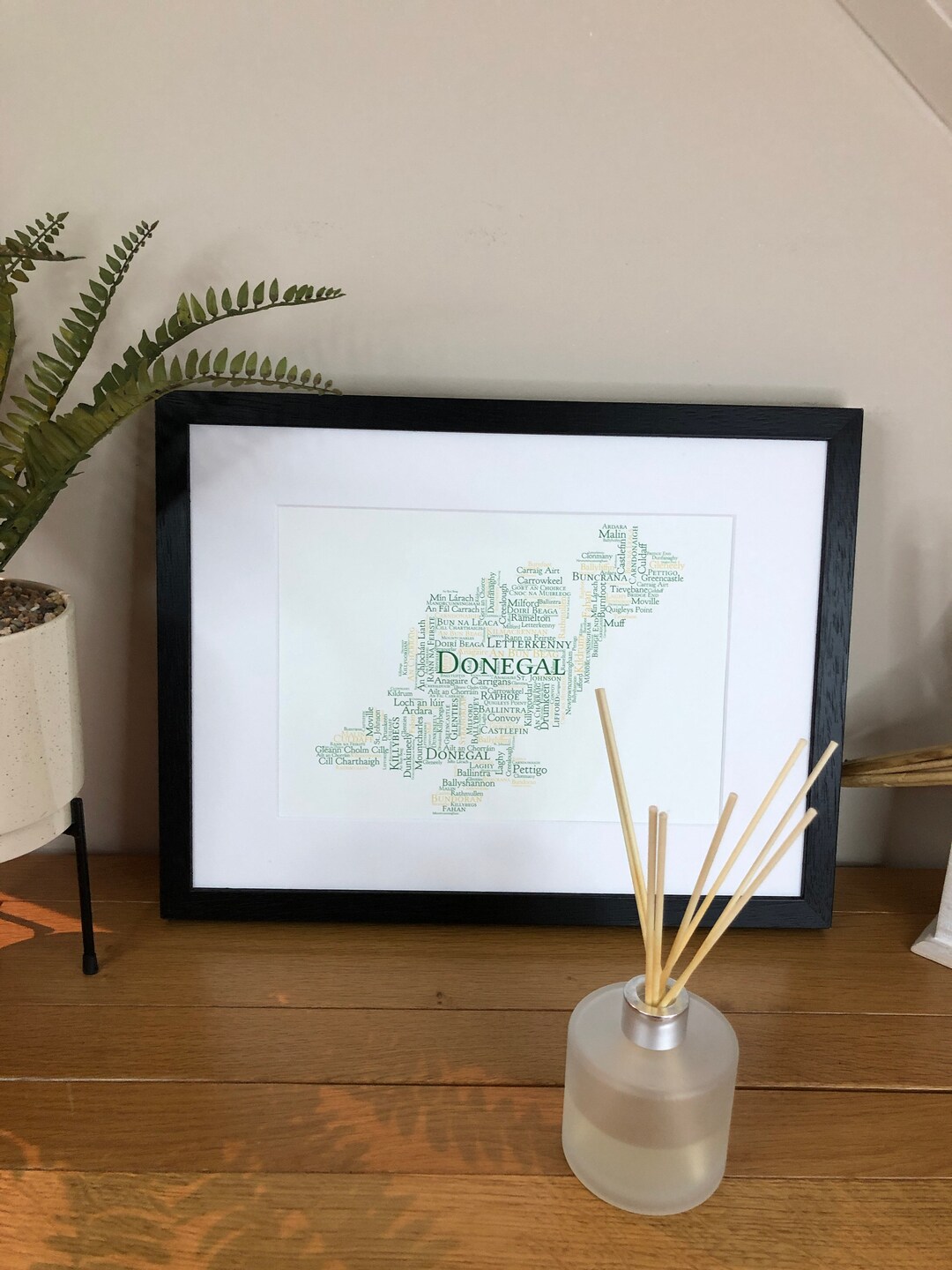 County Donegal Towns Irish Themed Word Art Poster Irish Print by ...