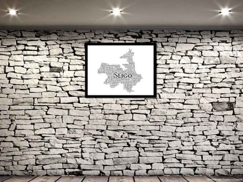 County Sligo Towns Irish Themed Word Art Print by Ireland With - Etsy
