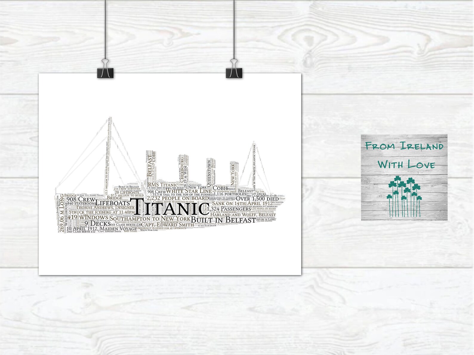 Titanic the Ship of Dreams Irish Themed Word Art Print by - Etsy