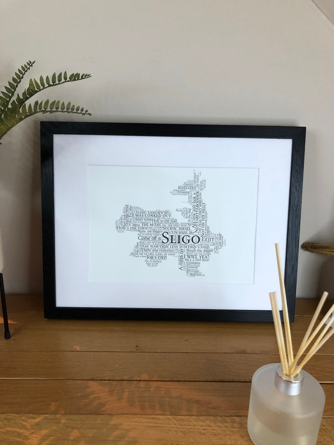 County Sligo for the Craic Map Irish Themed Word Art Poster Irish Print ...