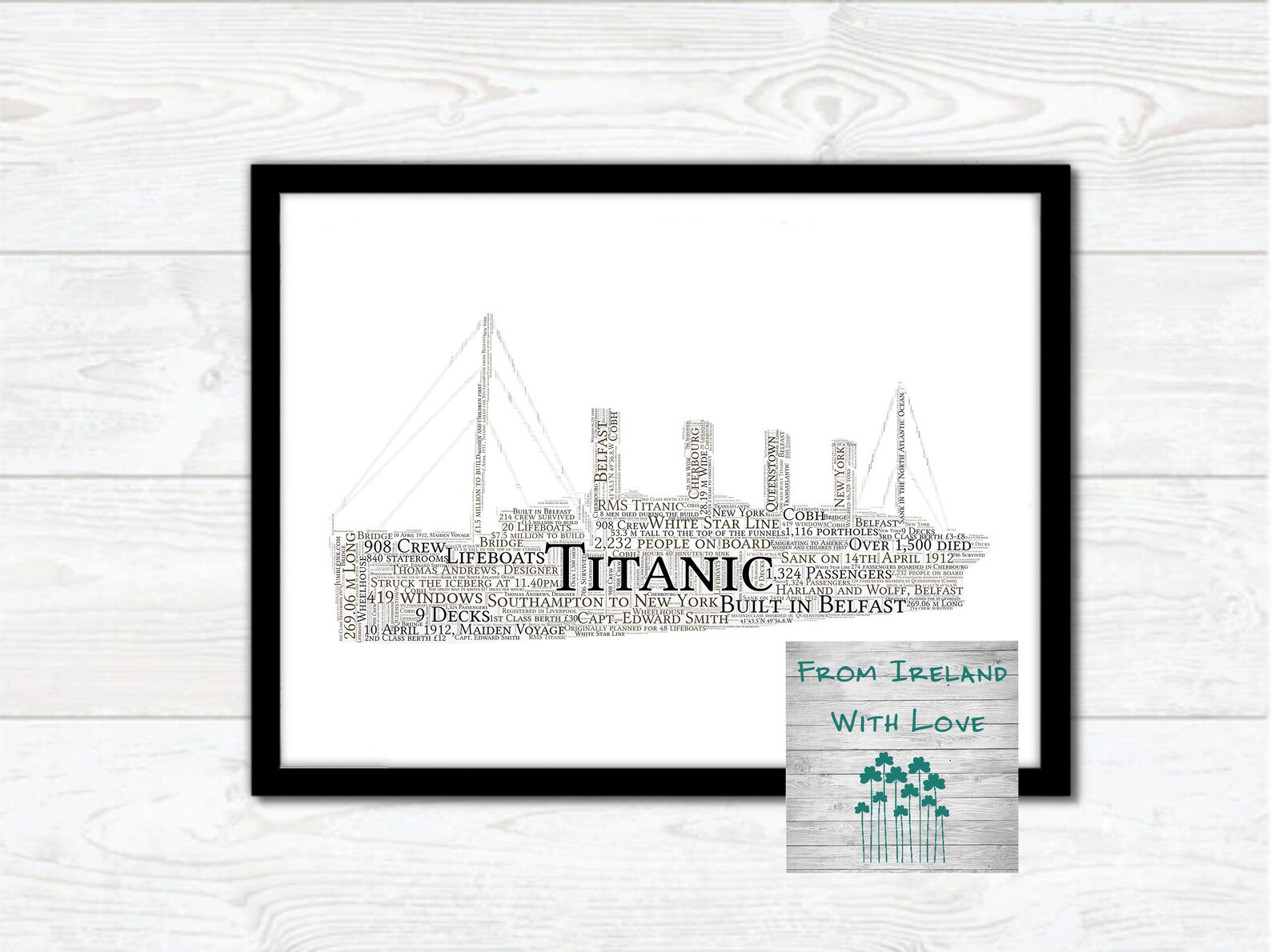 Titanic the Ship of Dreams Irish Themed Word Art Print by - Etsy