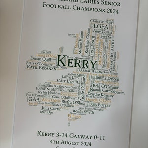 Kerry 2024 LGFA All Ireland Senior Football Champions Irish Themed GAA ...