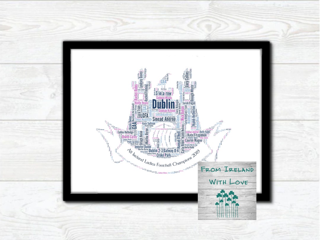 2019 LGFA Ladies All Ireland GAA Irish Print Irish Themed Word Art ...