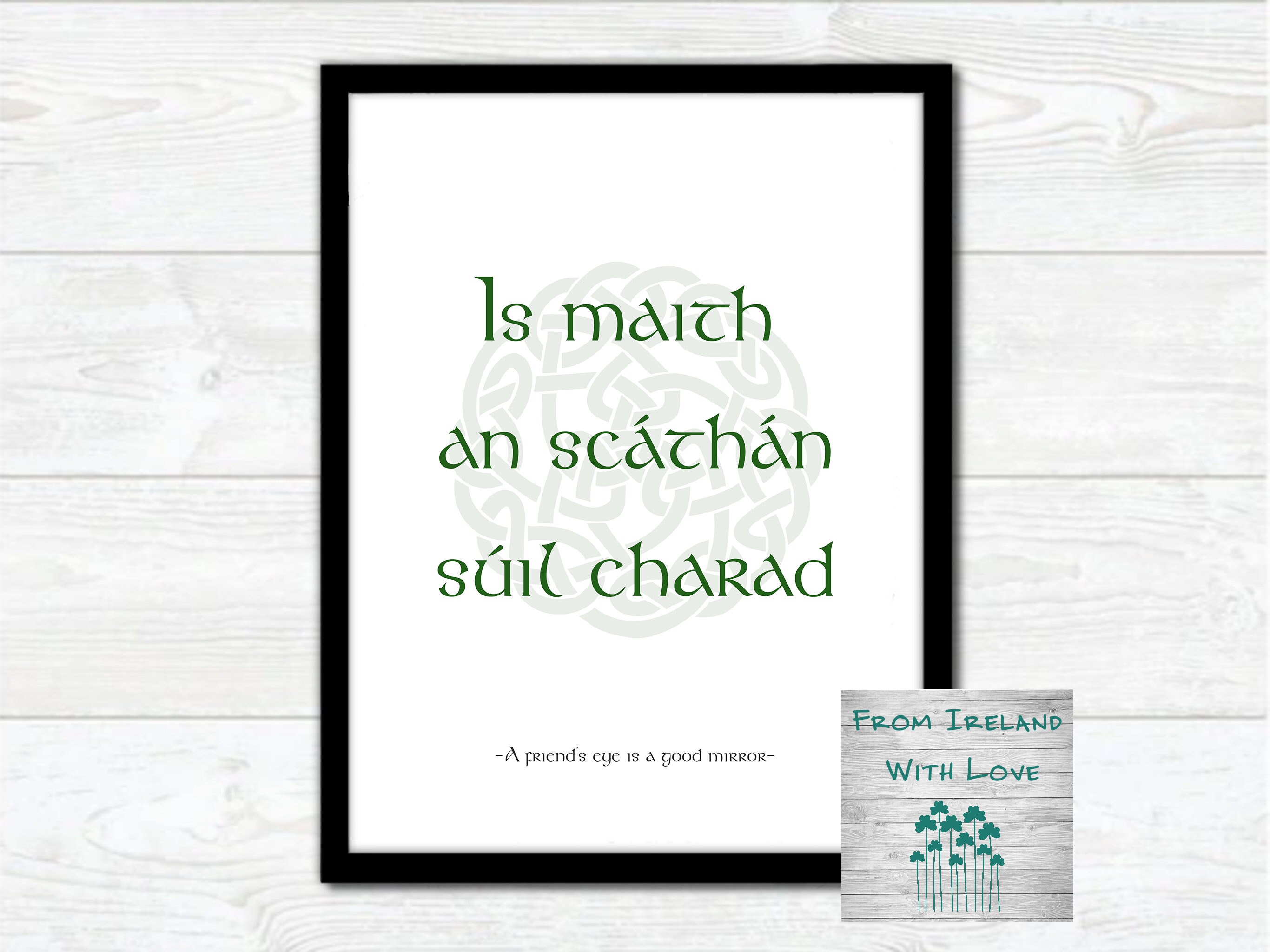 Irish Proverb A Friends Eye is a Good Mirror Irish Themed Word Art ...
