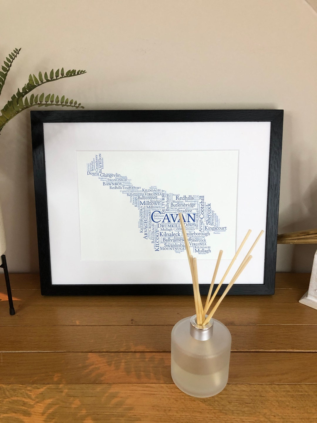 County Cavan Towns Irish Themed Word Art Poster Irish Print by Ireland ...