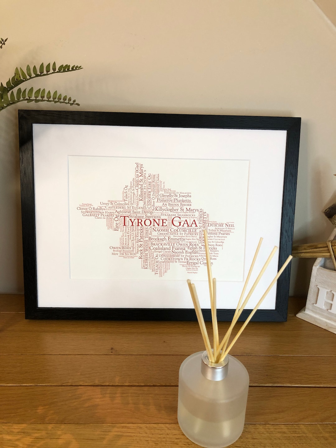 Irish Prints Tyrone GAA Clubs Irish Themed Ireland Print Word Art ...