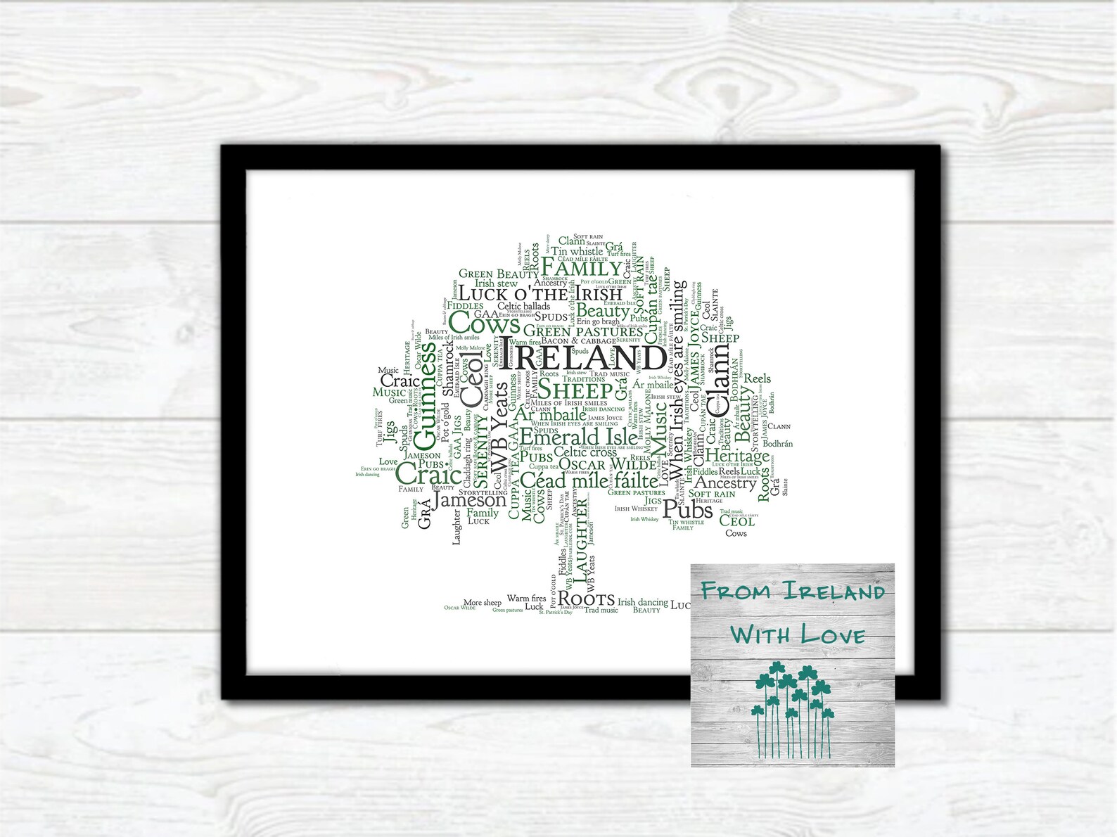 All Things Irish Family Oak Tree Irish Themed Word Art Print | Etsy