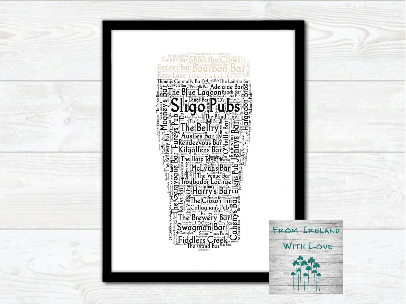 Pint of Sligo Pubs Irish Themed Word Art Poster Print by Ireland With ...