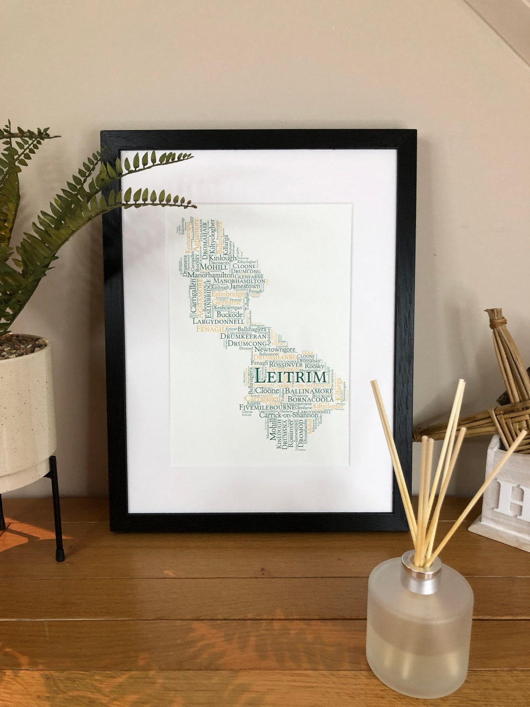 County Leitrim Towns Irish Themed Word Art Poster Irish Print by ...