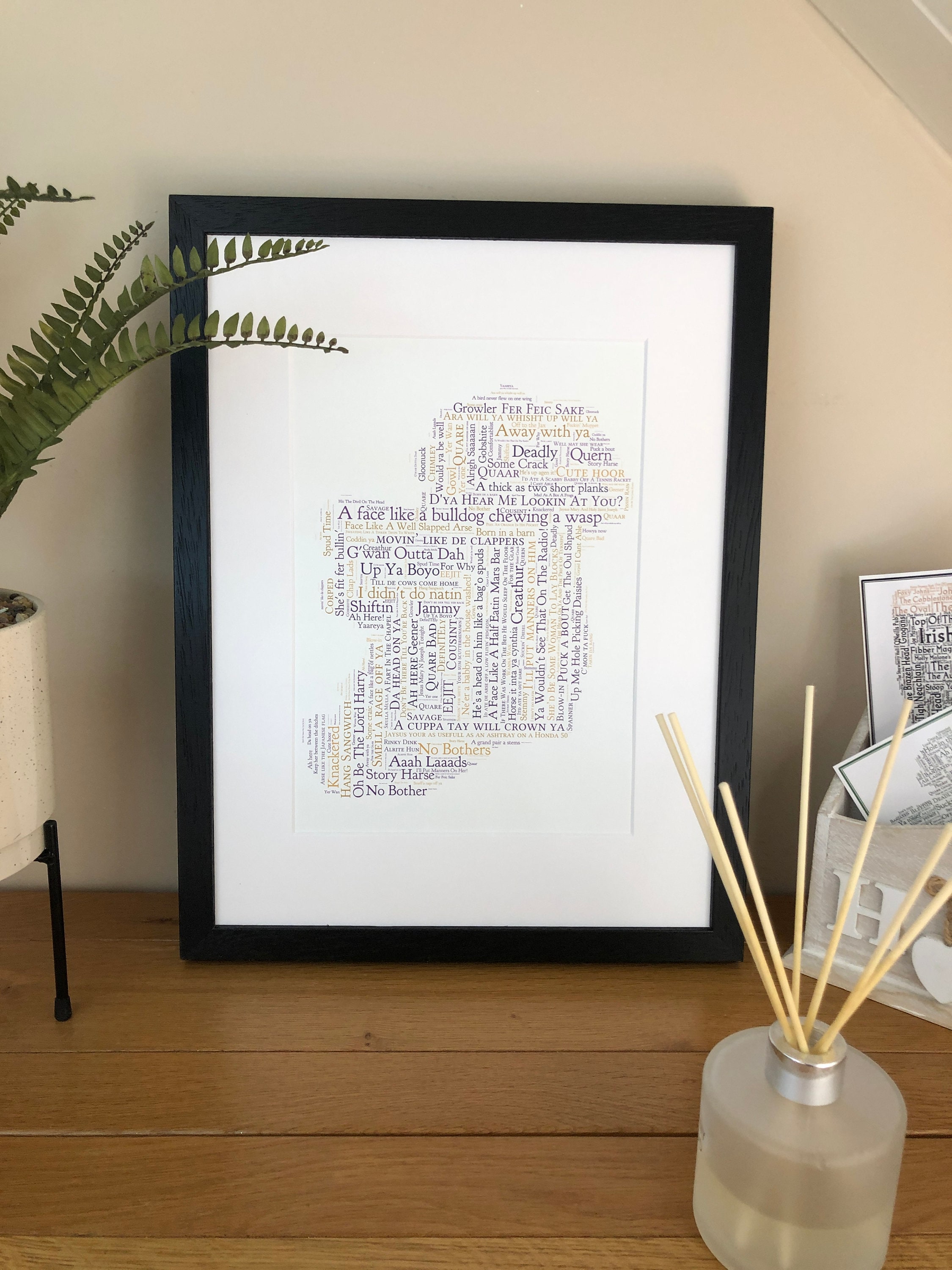 Wexford for the Craic Map of Ireland Irish Themed Word Art Poster Irish ...