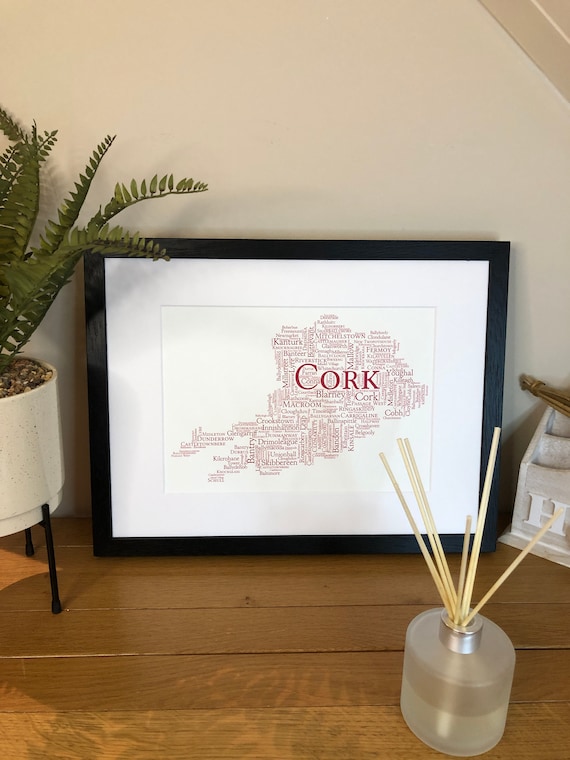 County Cork Towns Irish Themed Word Art by Ireland With Love | Etsy