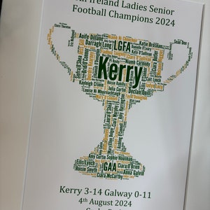 Kerry 2024 LGFA All Ireland Senior Football Champions Irish Themed GAA ...