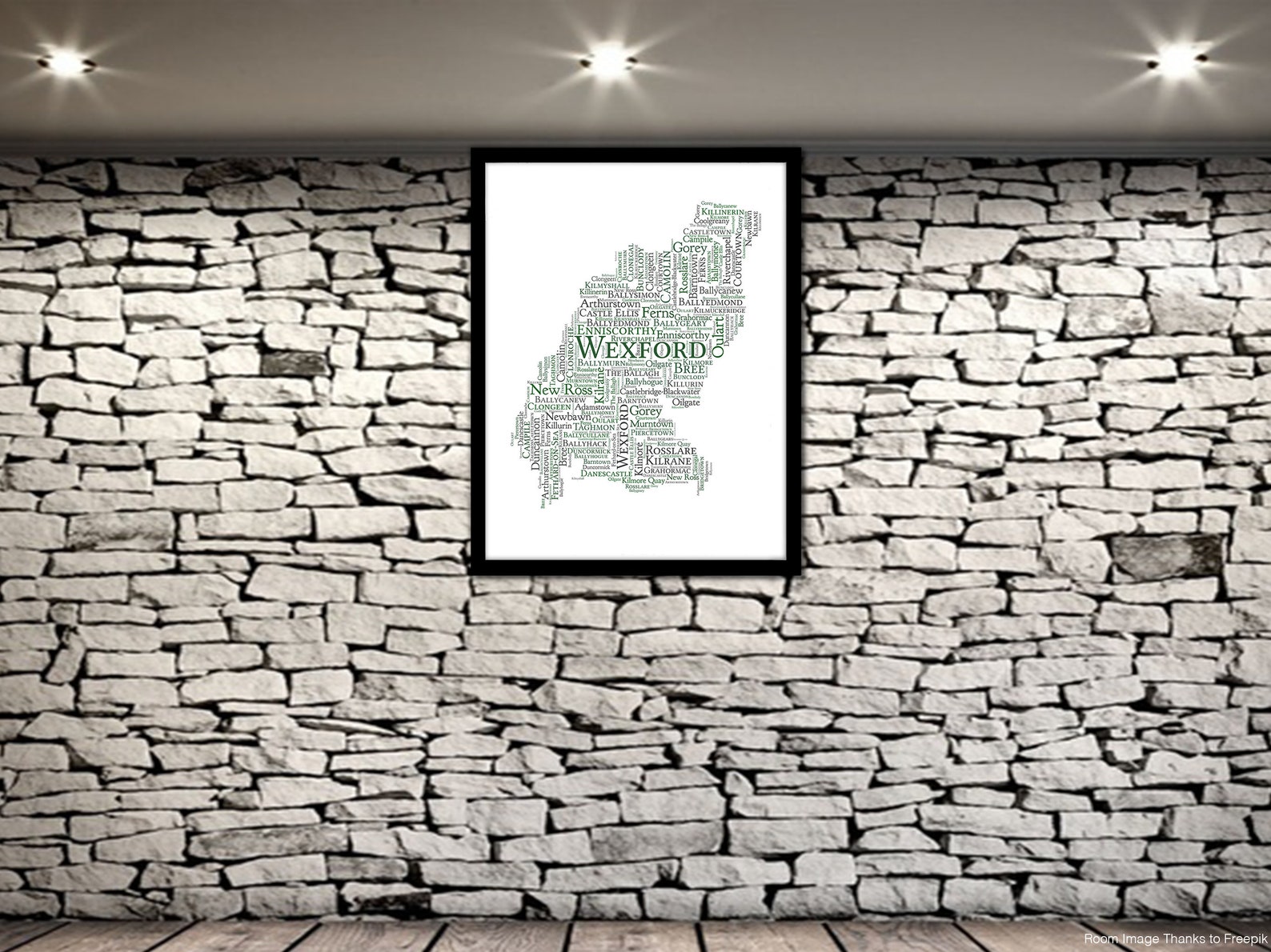 County Wexford Towns Irish Themed Word Art Poster Irish Print by ...