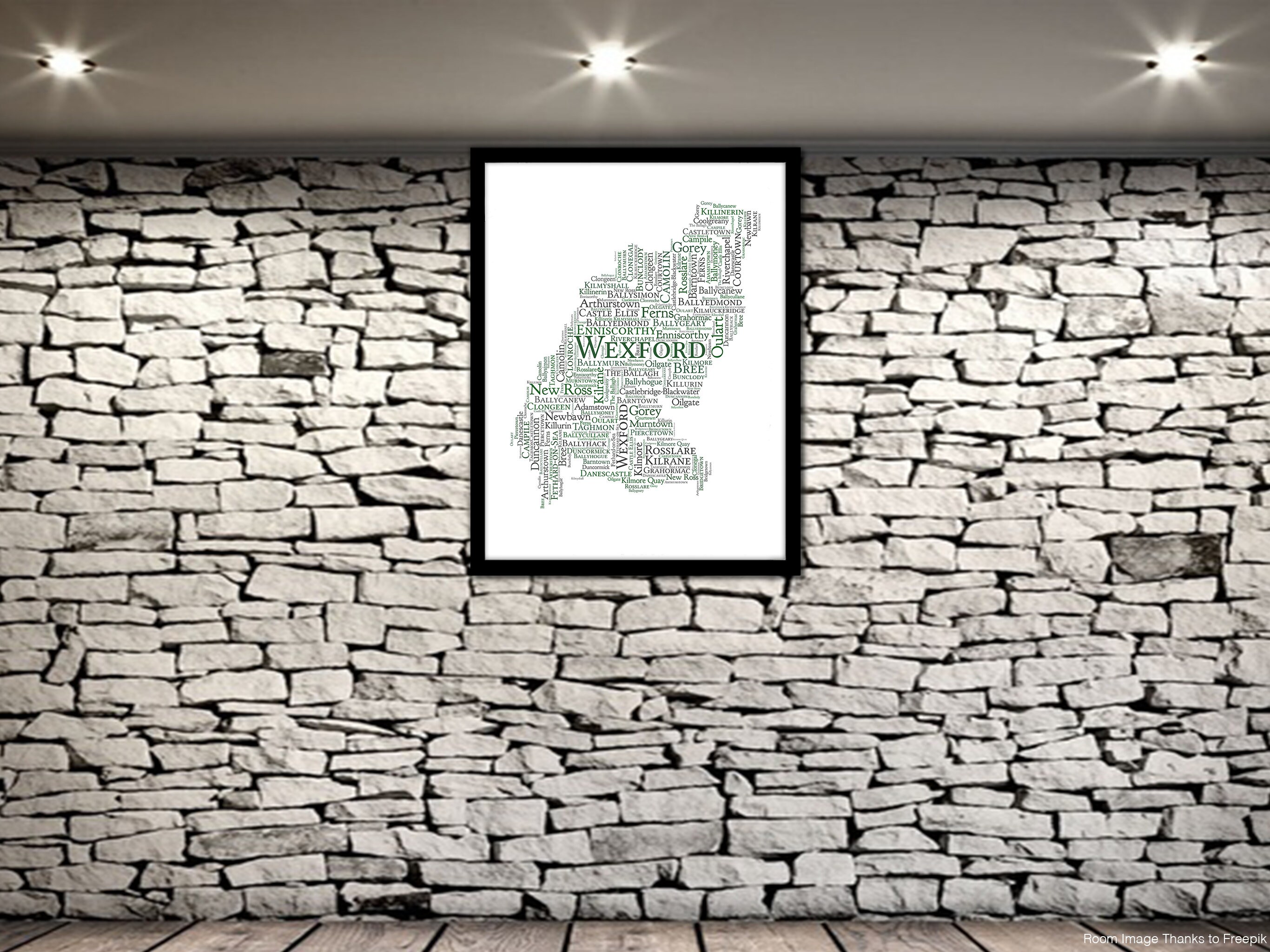 County Wexford Towns Irish Themed Word Art Poster Irish Print by ...
