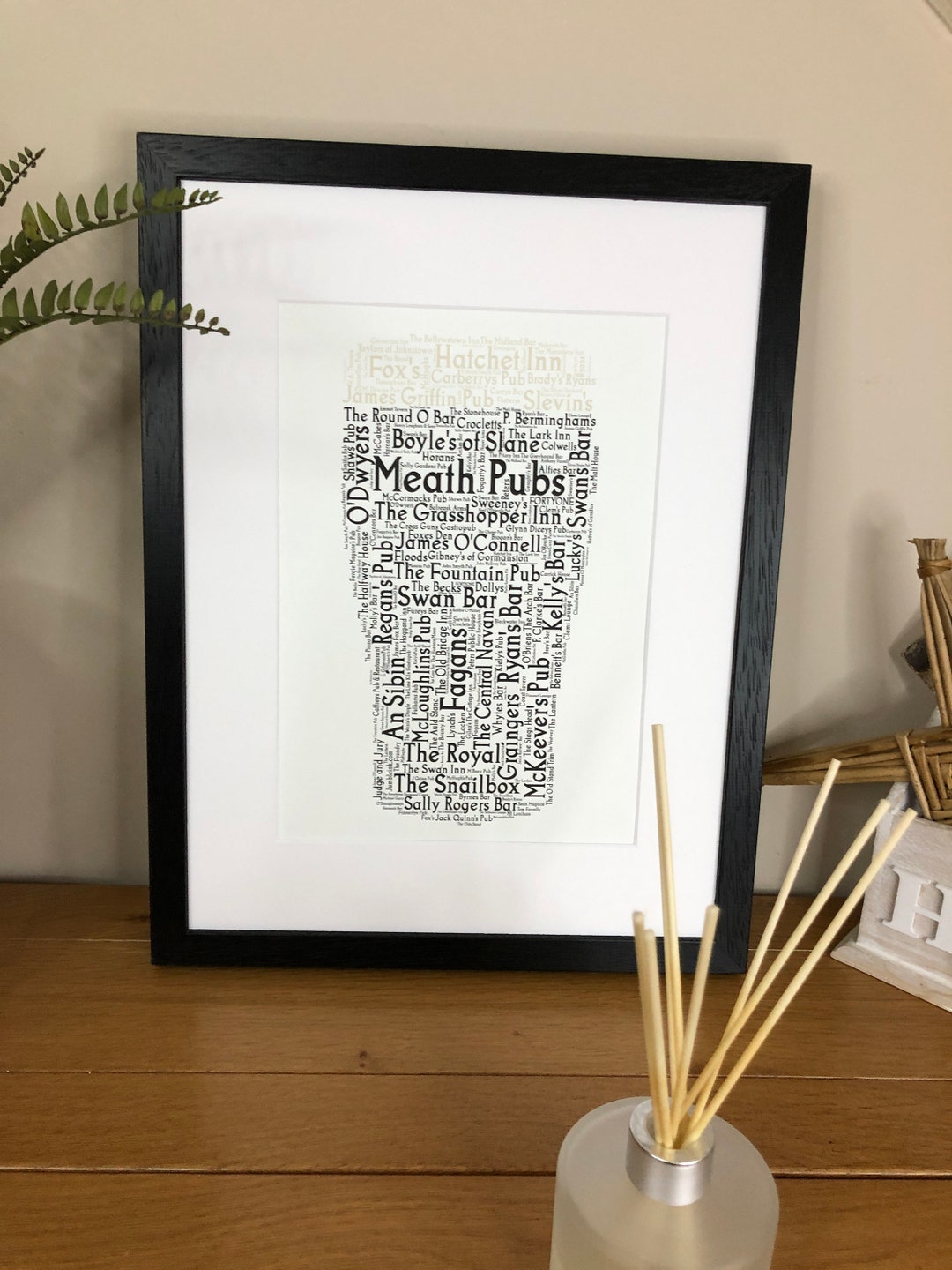 Pint of Meath Pubs Irish Themed Word Art Poster Print by Ireland With ...