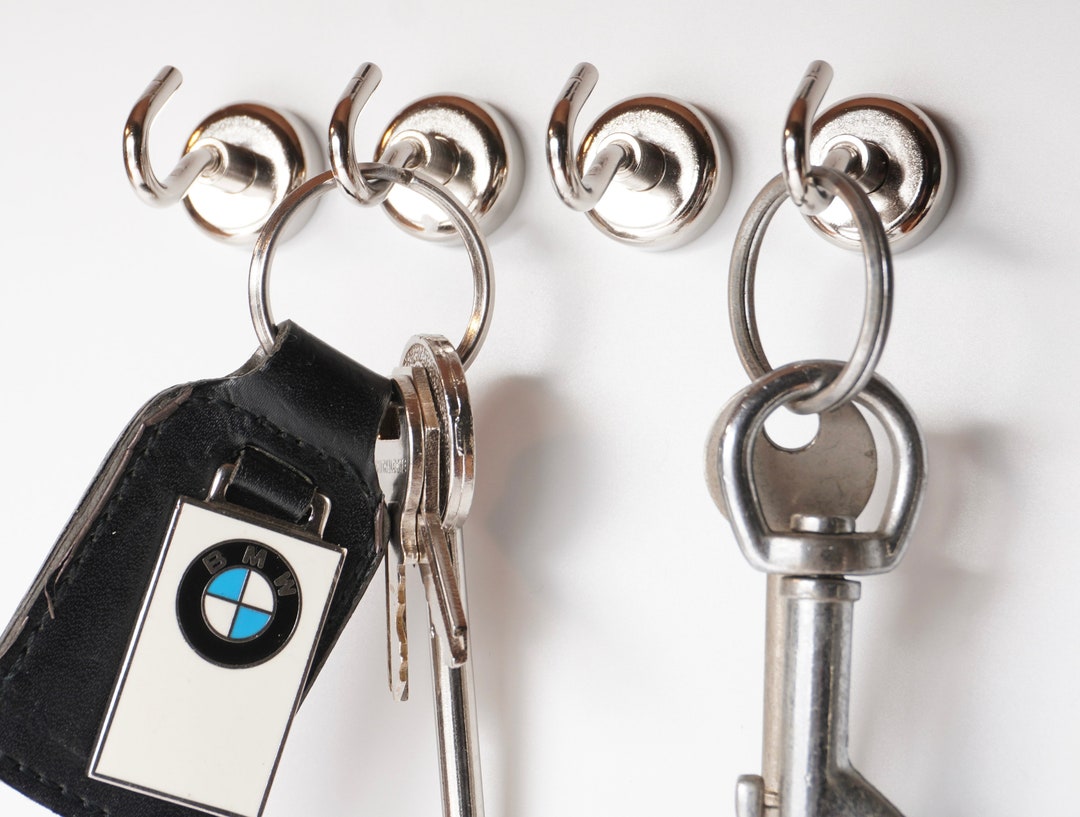 6pcs - Magnetic Hooks - Super Strong Neodymium Magnets - Strong Kitchen ...