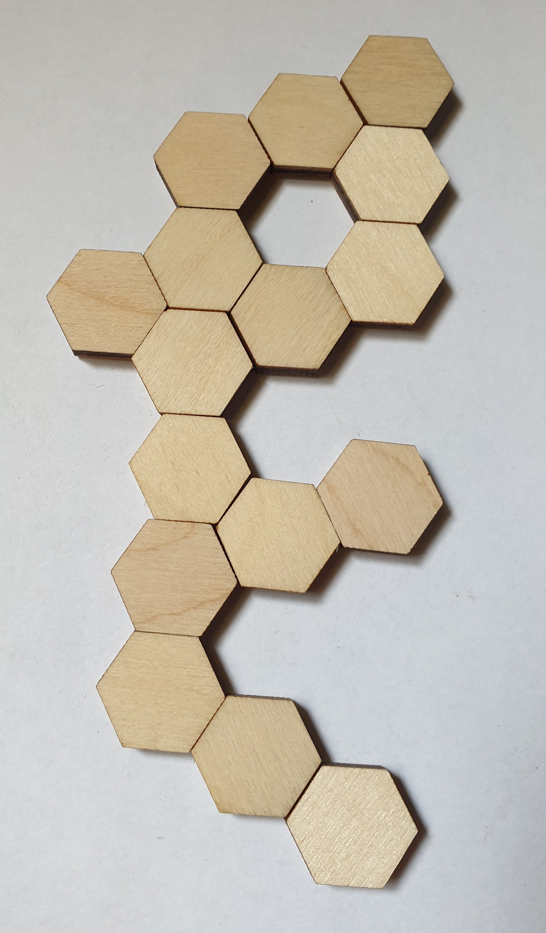 Mini Wooden Hexagon Fridge Magnets / Whiteboard Magnets - Strong ...